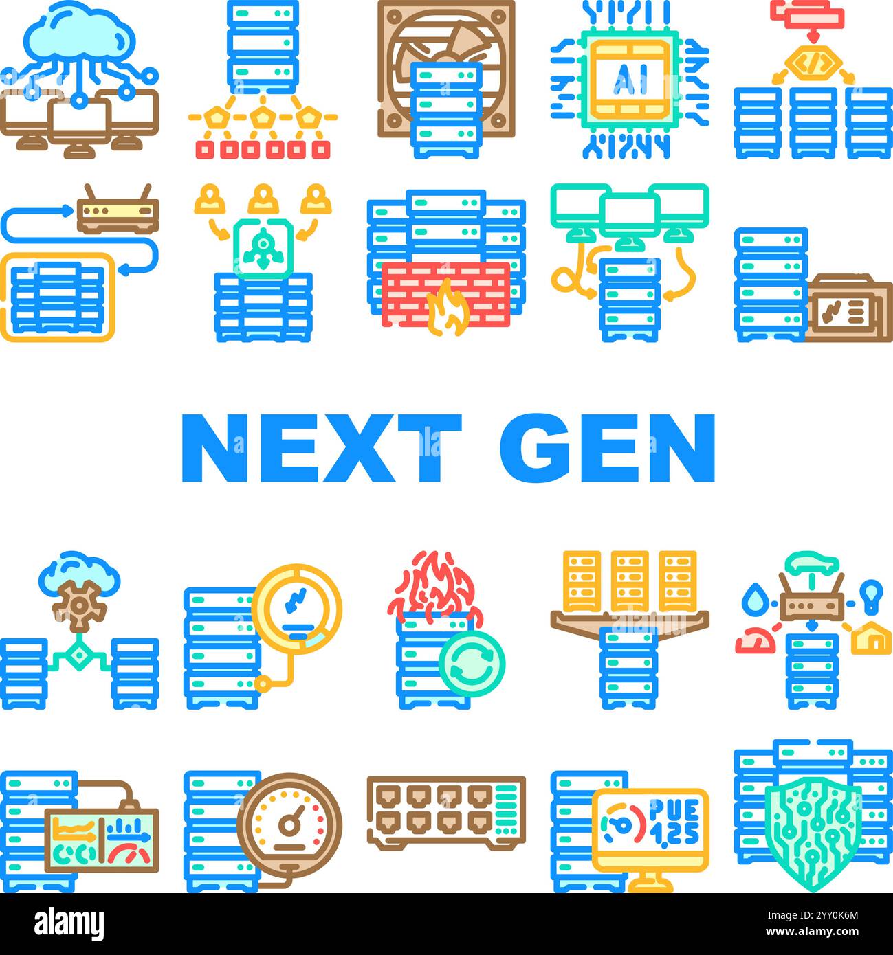 Data center sustainability Stock Vector Images - Alamy