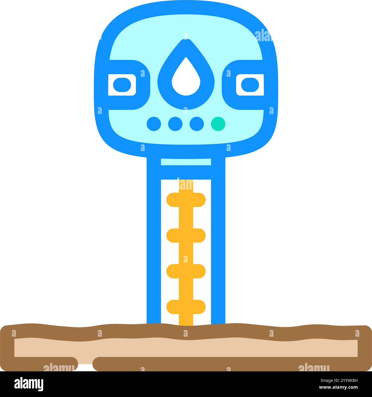 soil moisture sensor agri tech color icon vector illustration Stock ...