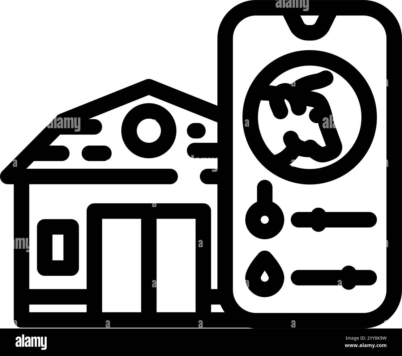 smart barn agri tech line icon vector illustration Stock Vector Image ...