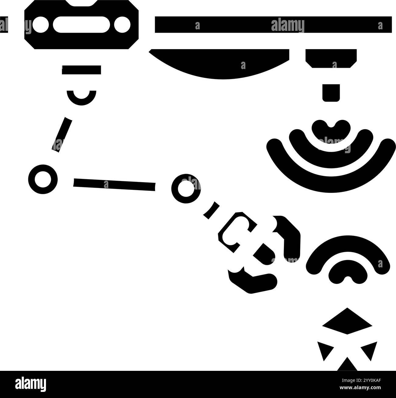cyber physical systems industry 4 glyph icon vector illustration Stock ...