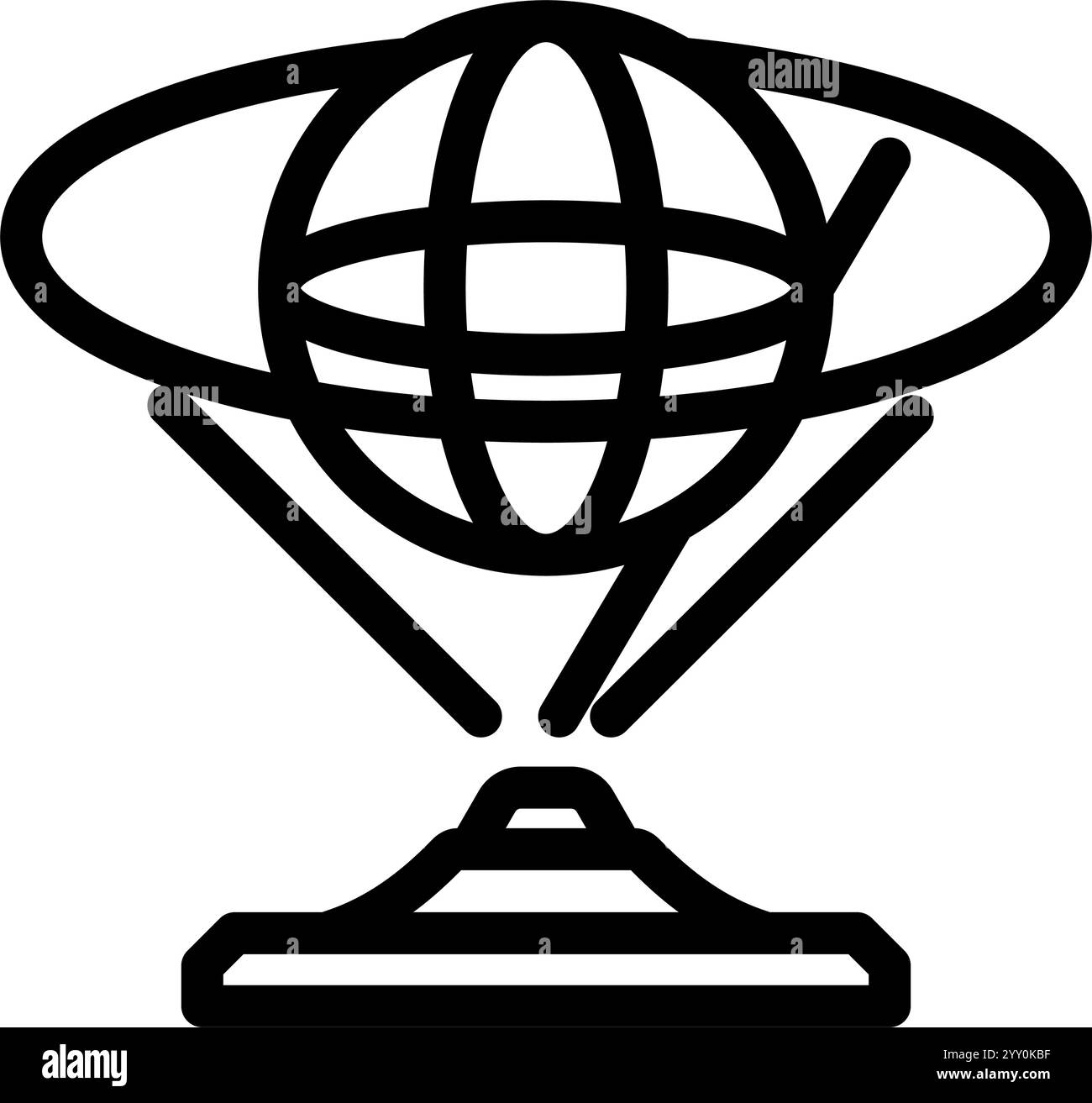 hologram augmented reality line icon vector illustration Stock Vector ...