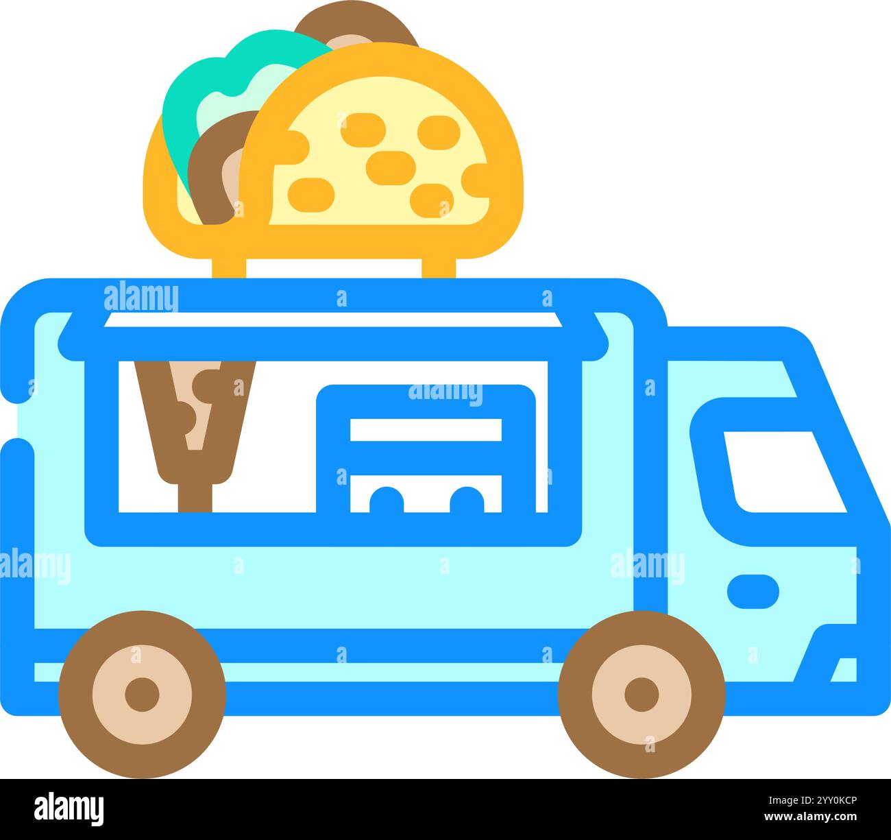 taco food truck color icon vector illustration Stock Vector Image & Art ...