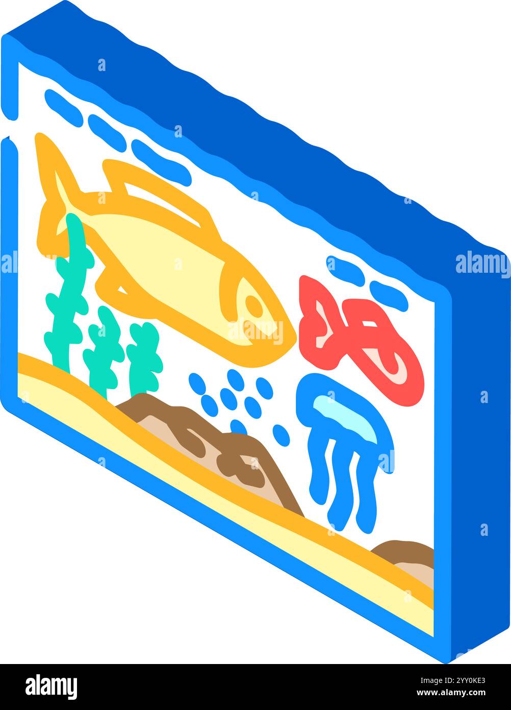 marine life world ocean isometric icon vector illustration Stock Vector ...