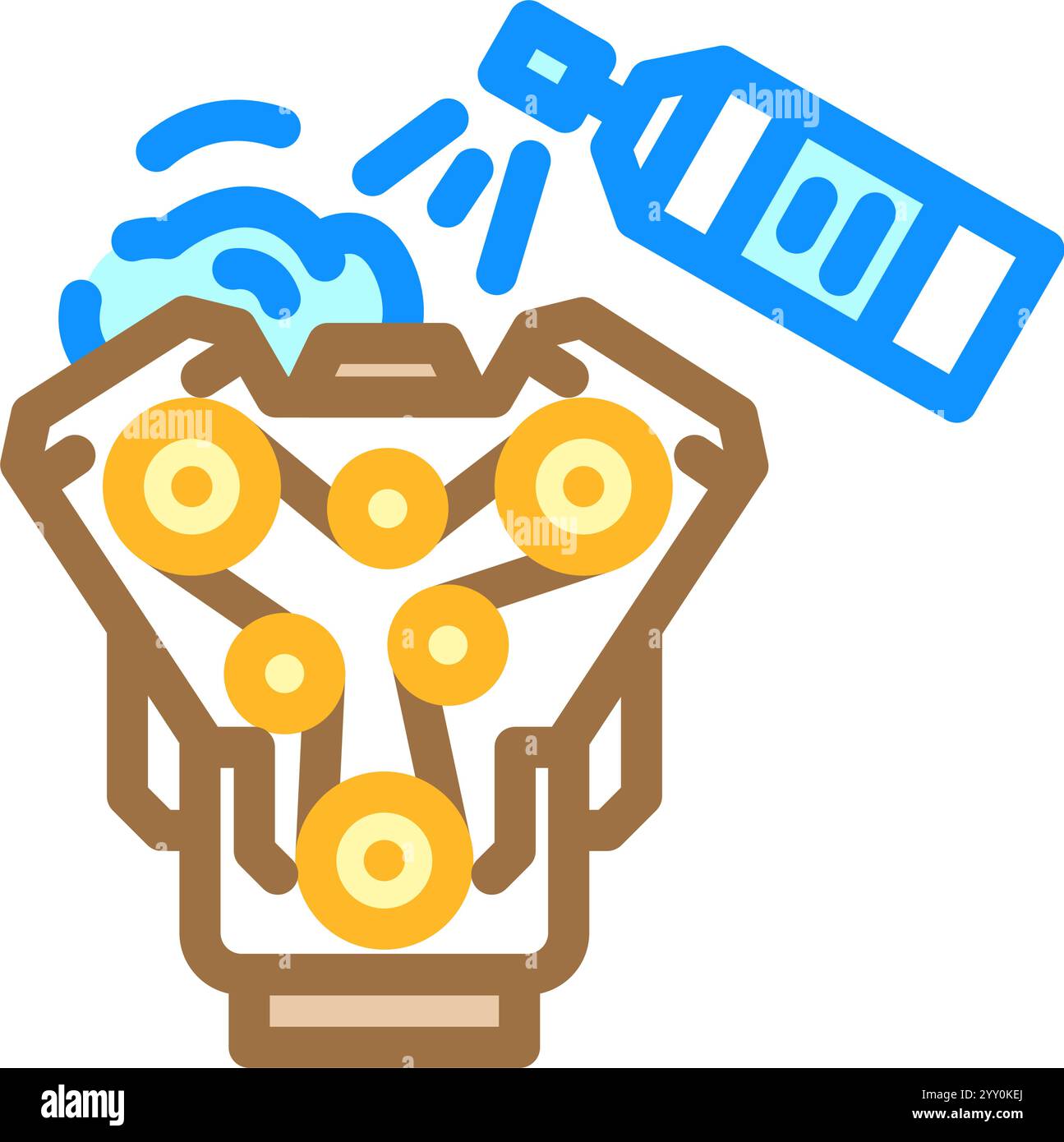 engine degreaser car care color icon vector illustration Stock Vector ...