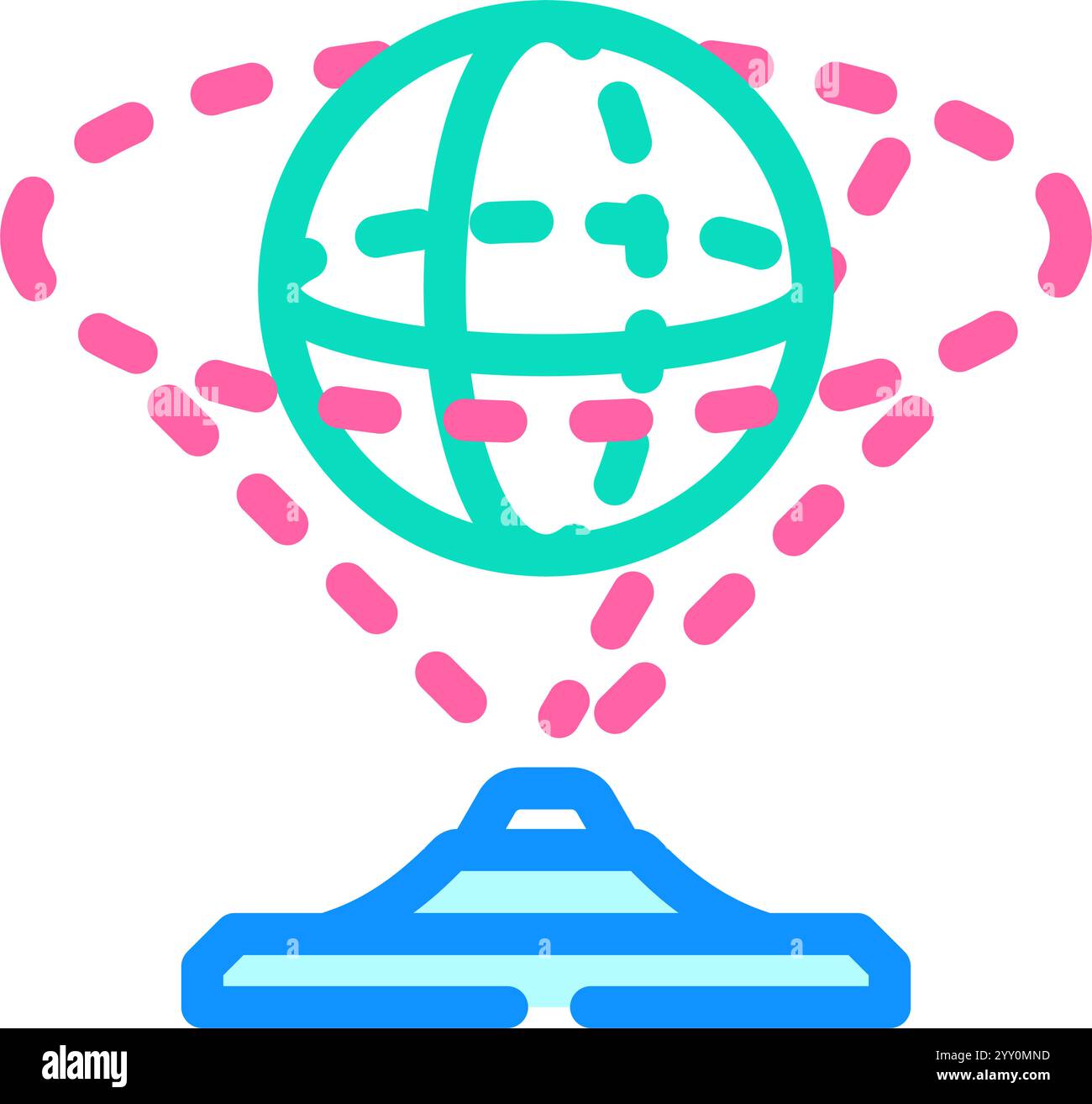 hologram augmented reality color icon vector illustration Stock Vector ...