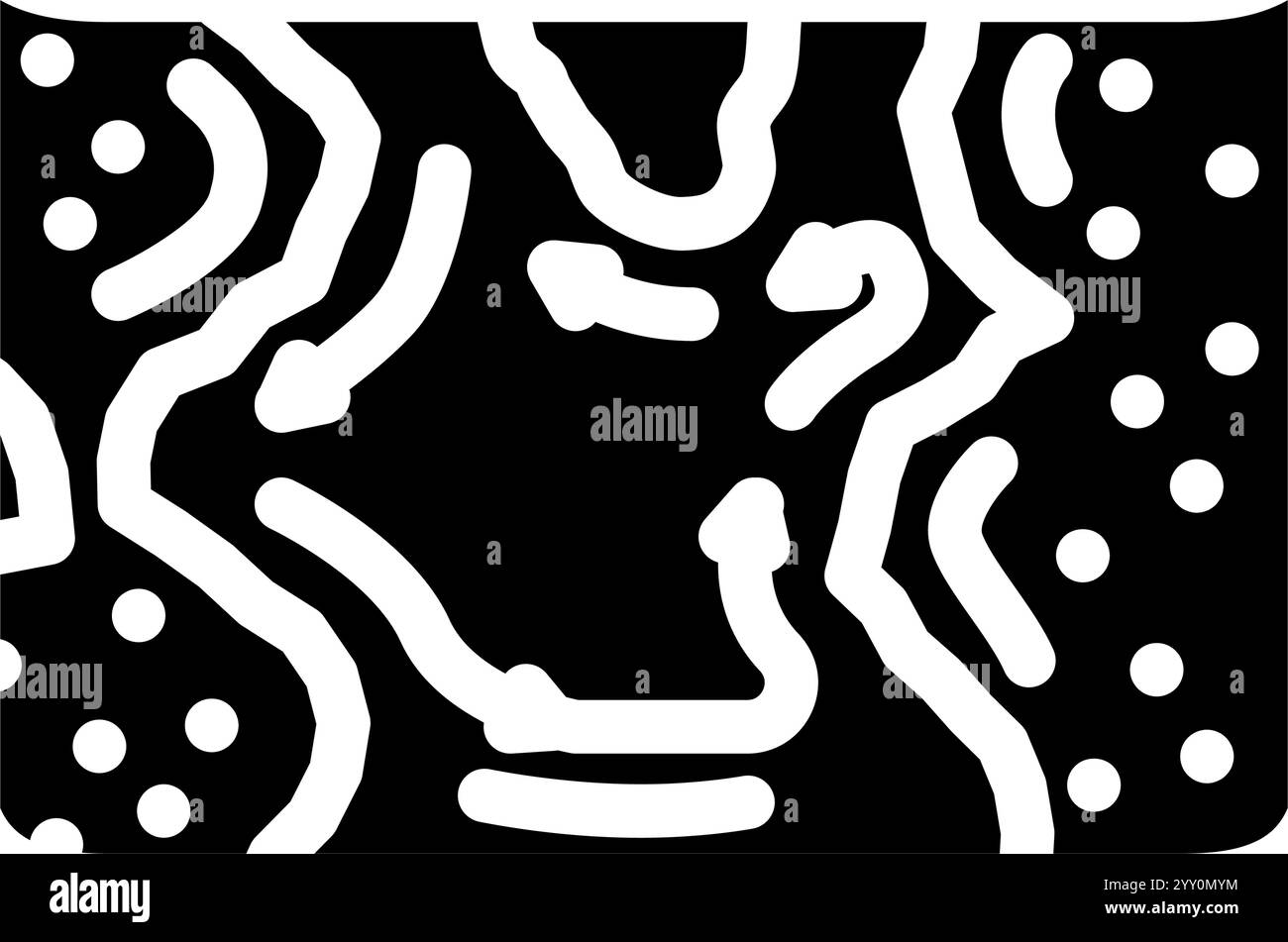 map of ocean currents world ocean glyph icon vector illustration Stock ...