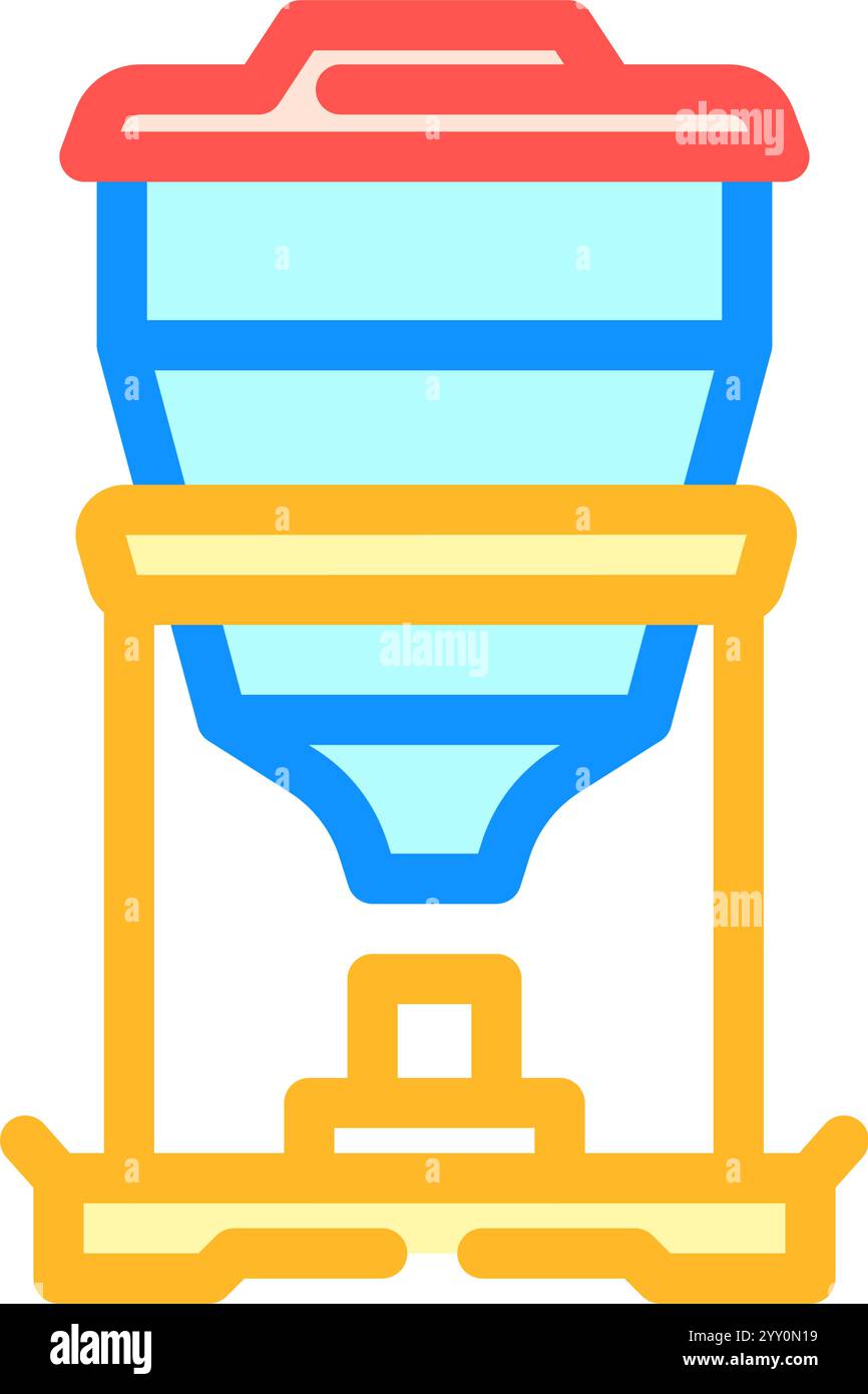 automated feeder agri tech color icon vector illustration Stock Vector ...