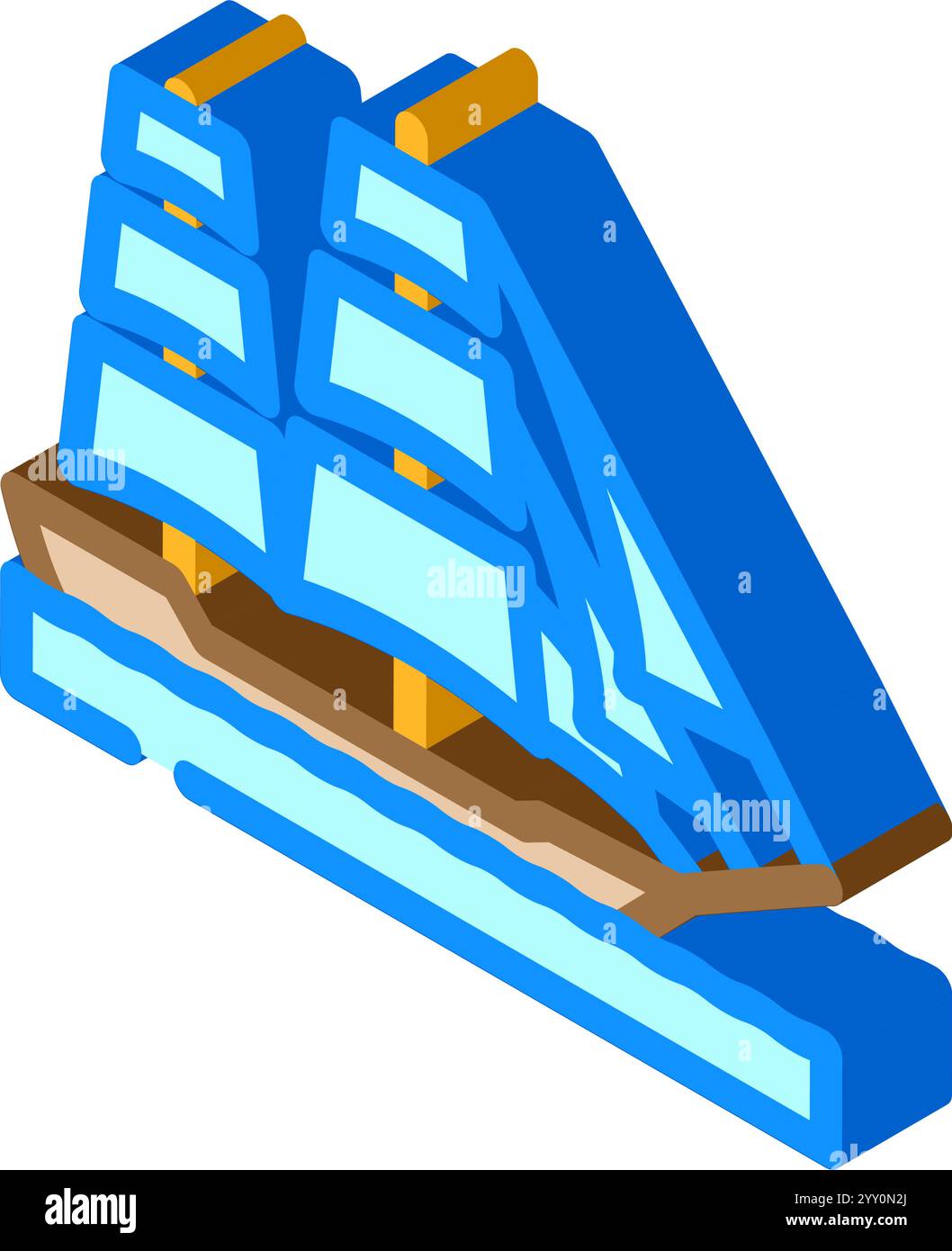 caravel ancient ship isometric icon vector illustration Stock Vector ...