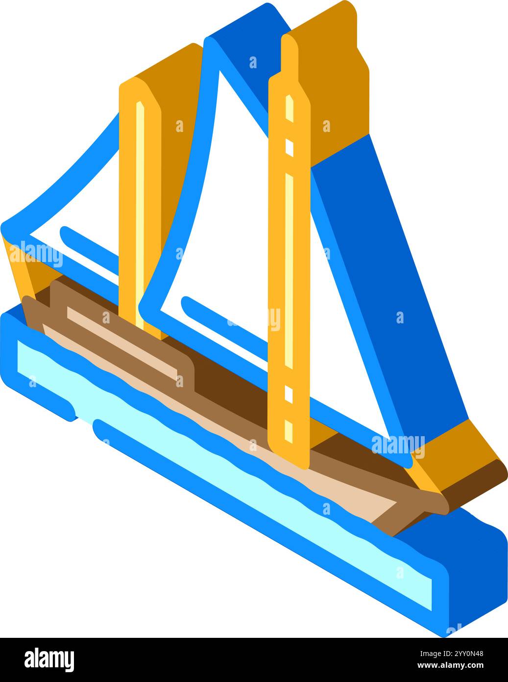 ketch ancient ship isometric icon vector illustration Stock Vector ...