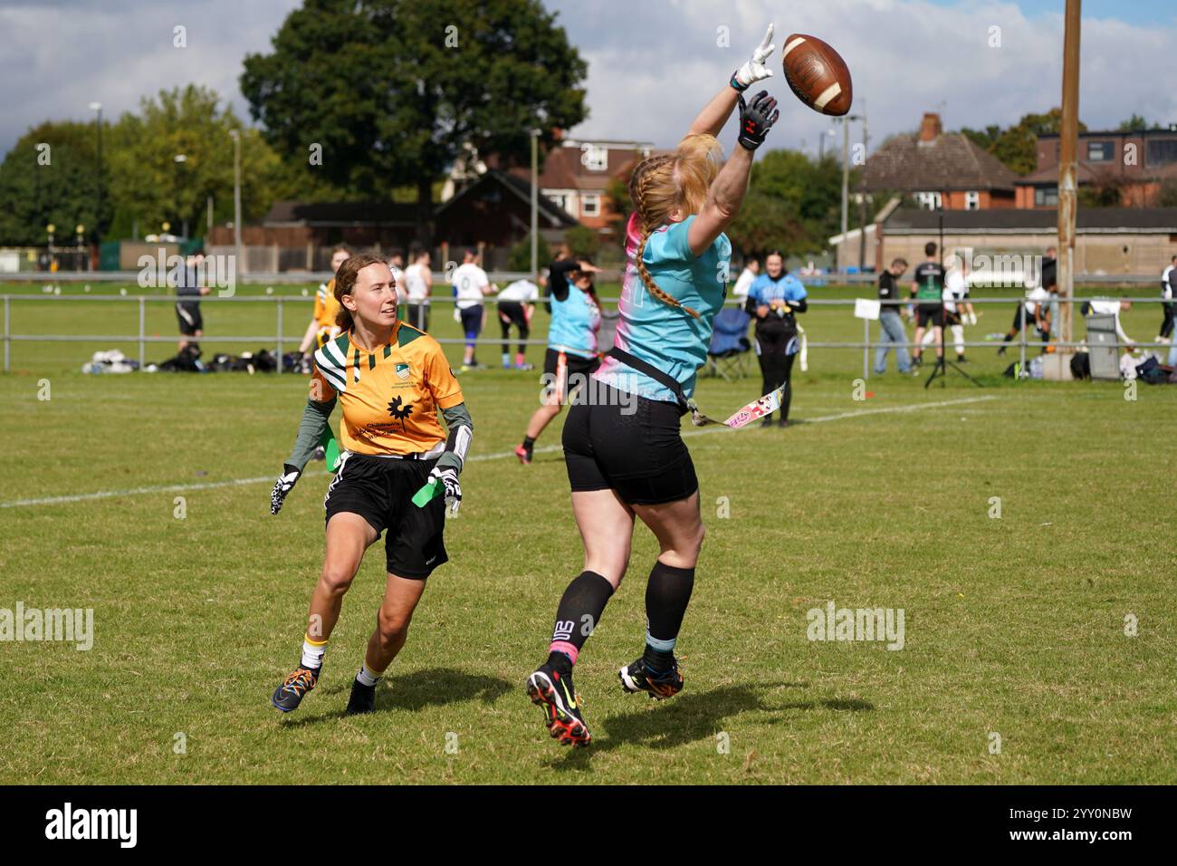 Flag football tournament, Coventry UK, 28th September 2024 Stock Photo ...