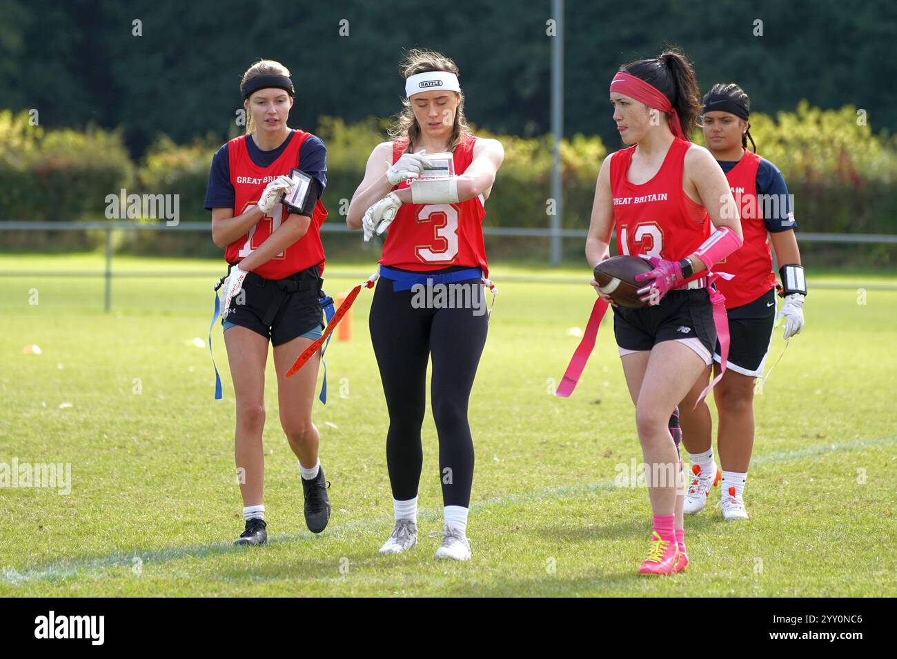 Flag football tournament, Coventry UK, 28th September 2024 Stock Photo ...