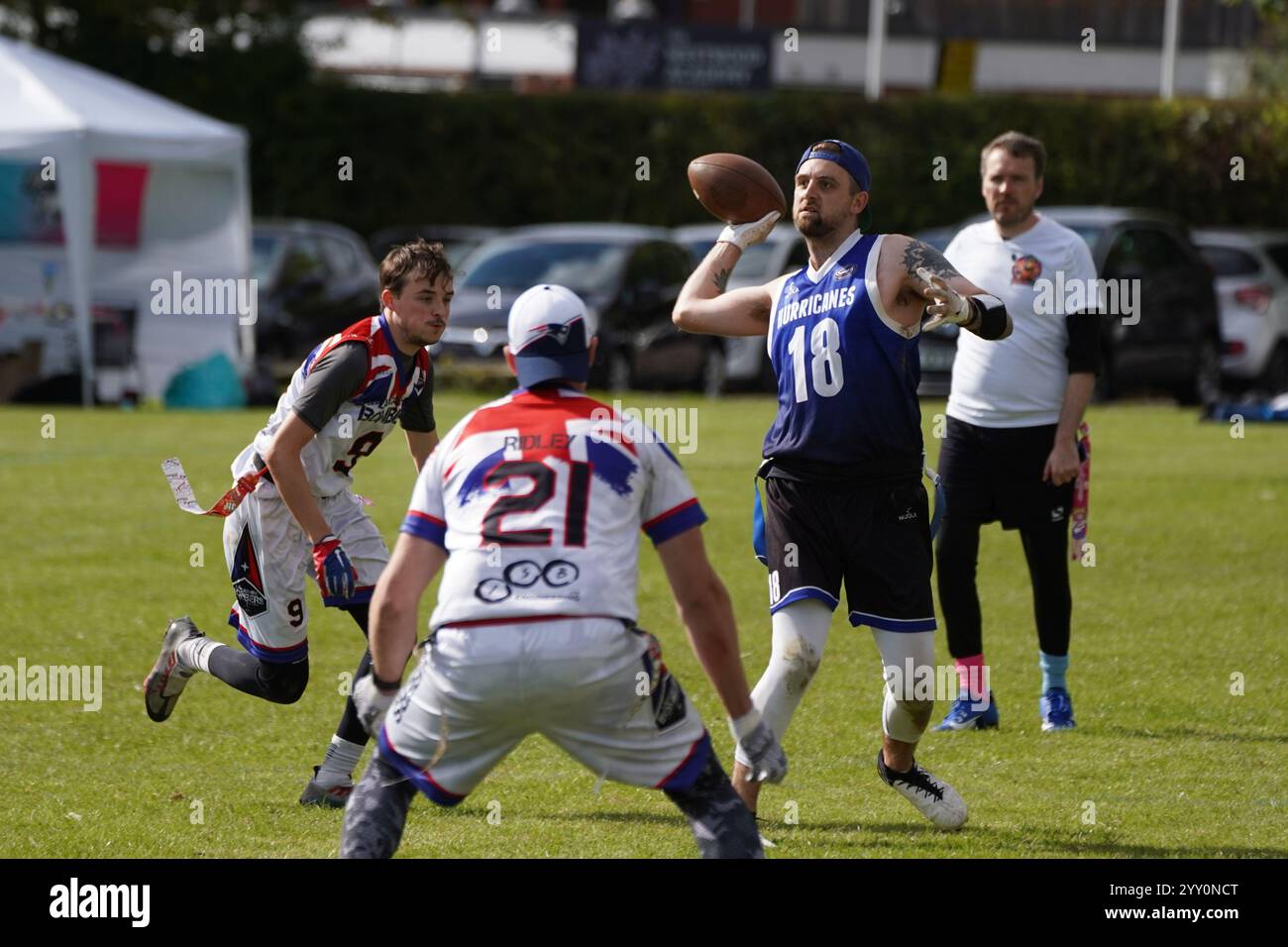 Flag football tournament, Coventry UK, 28th September 2024 Stock Photo ...