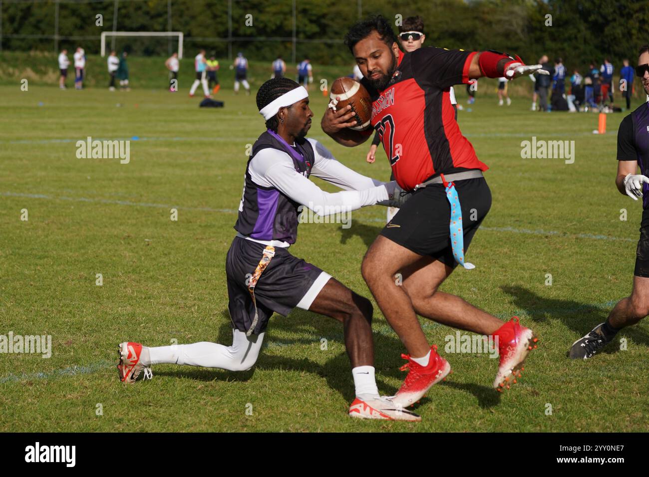 Flag football tournament, Coventry UK, 28th September 2024 Stock Photo ...