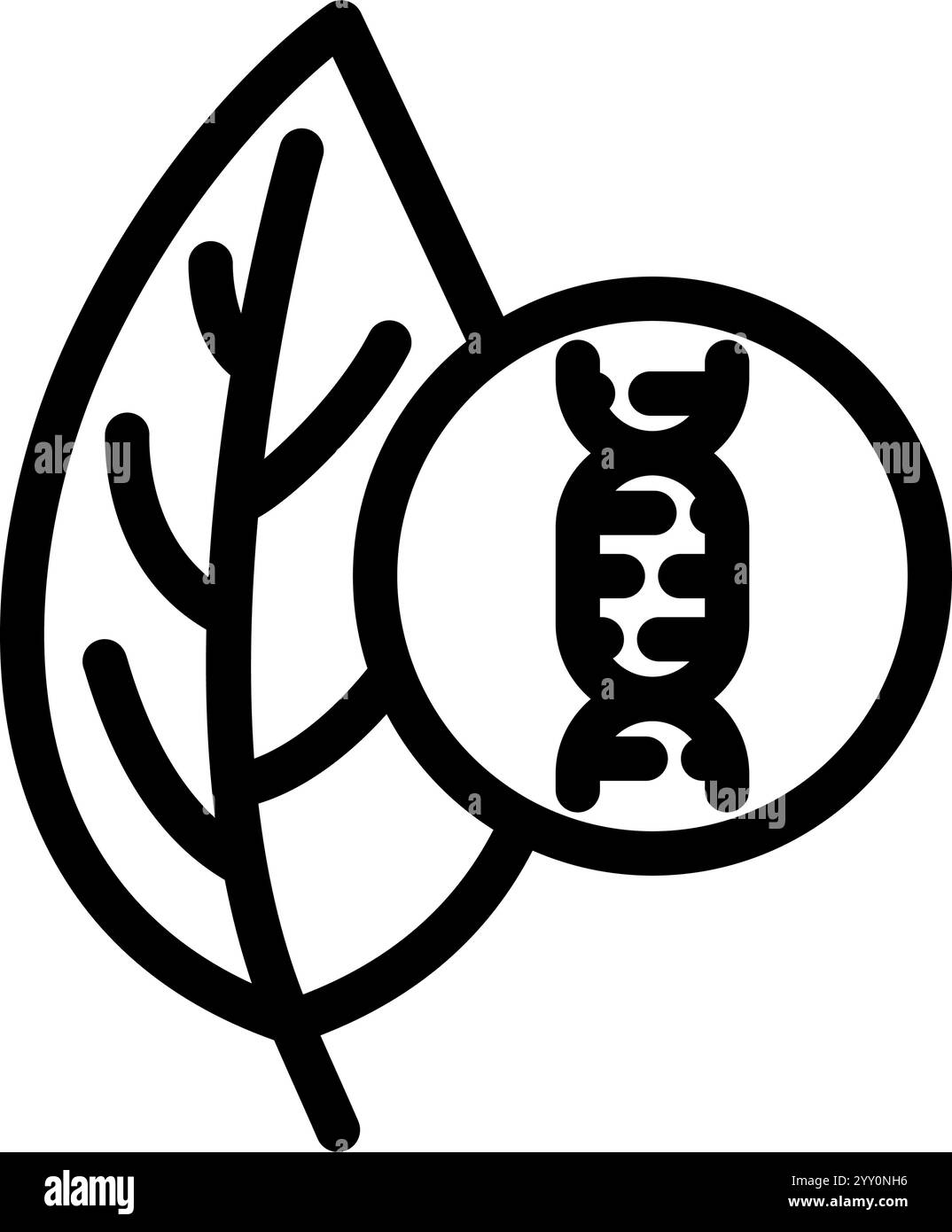 plant dna agri tech line icon vector illustration Stock Vector Image ...