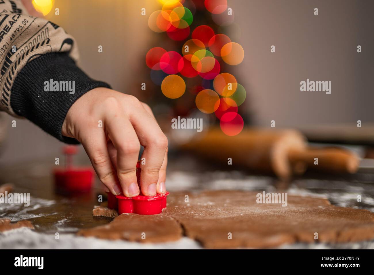 Homemade gingerbread making before Christmas Stock Photo - Alamy
