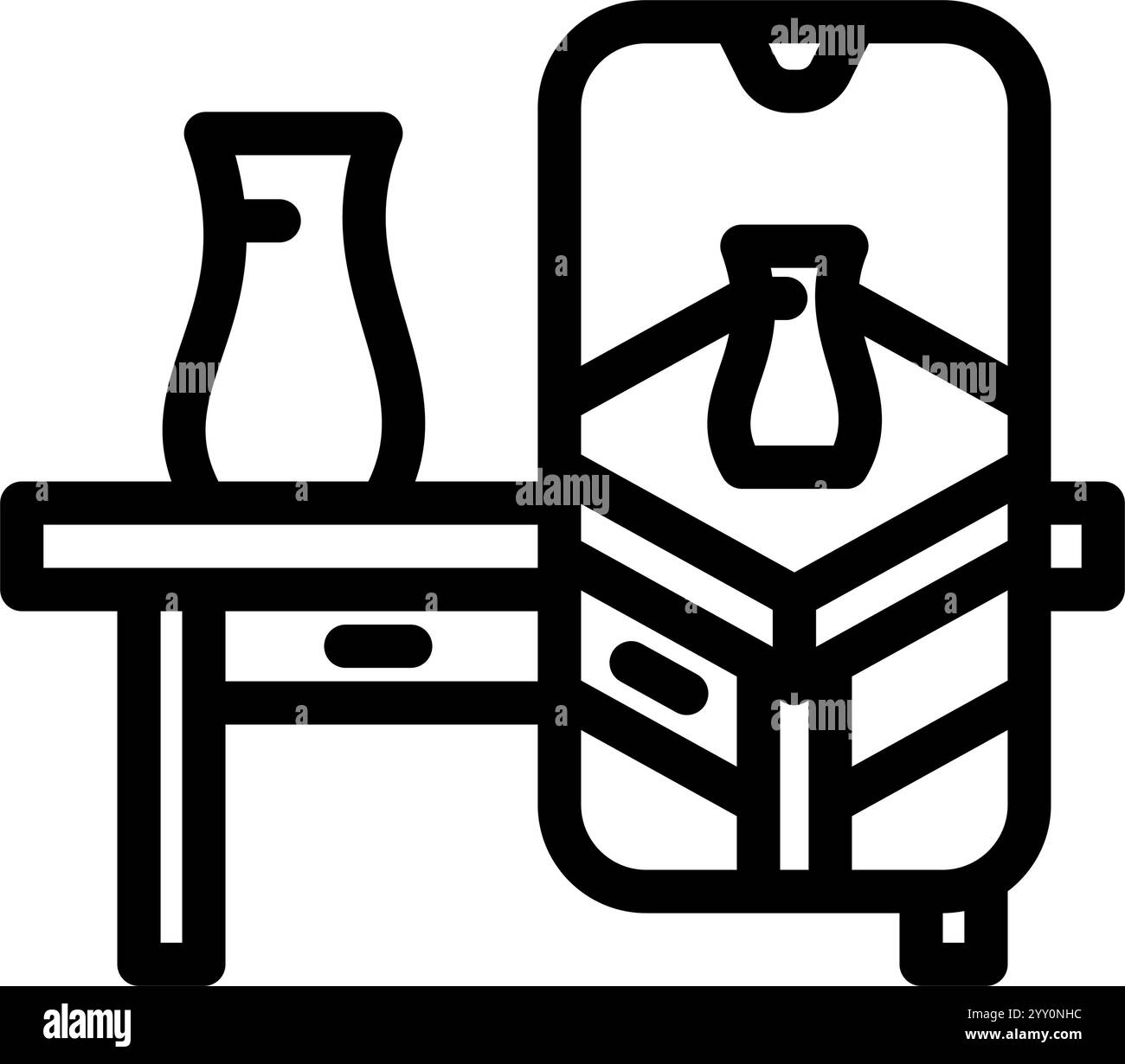 virtual object overlay augmented reality line icon vector illustration ...