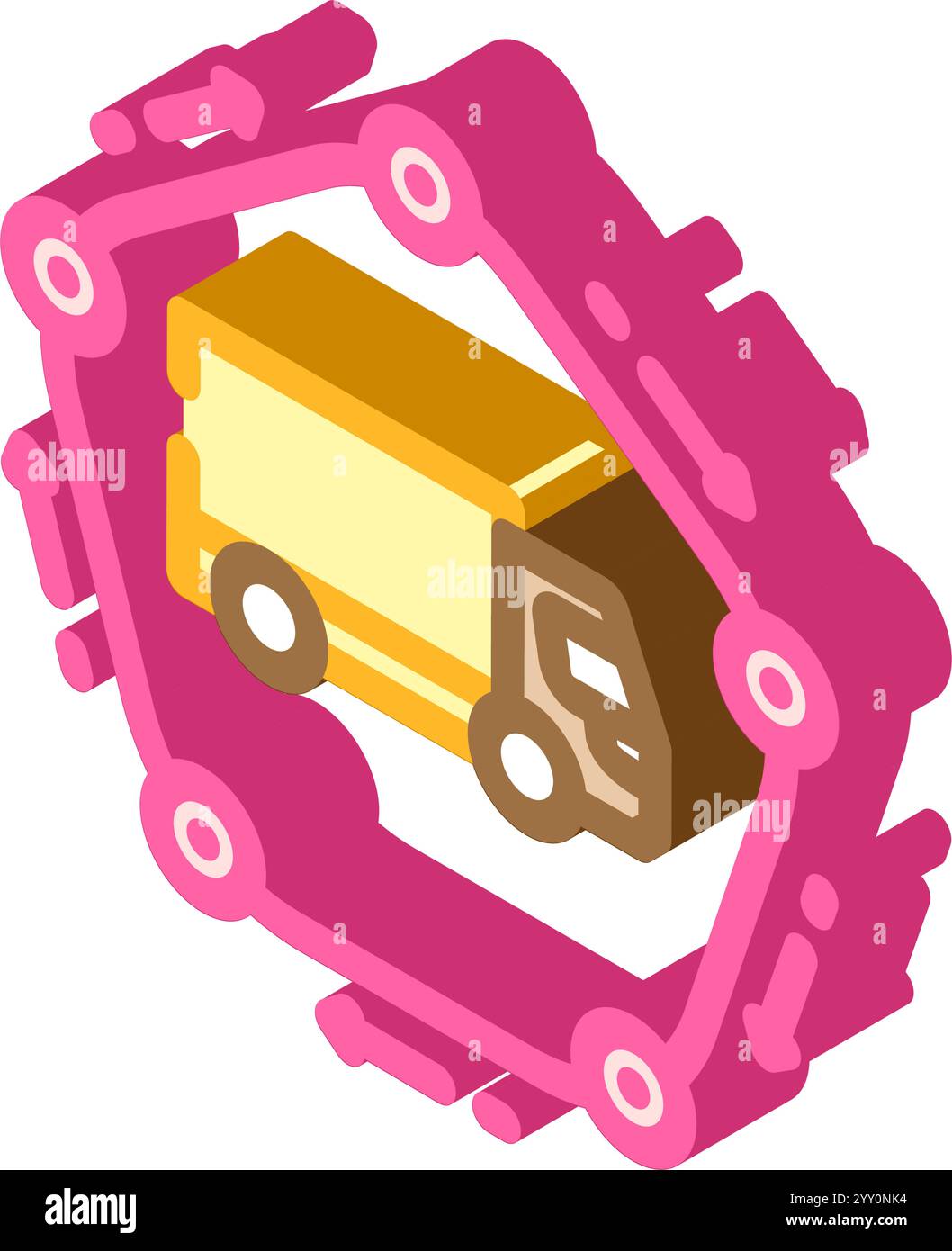 advanced supply chain industry 4 isometric icon vector illustration ...