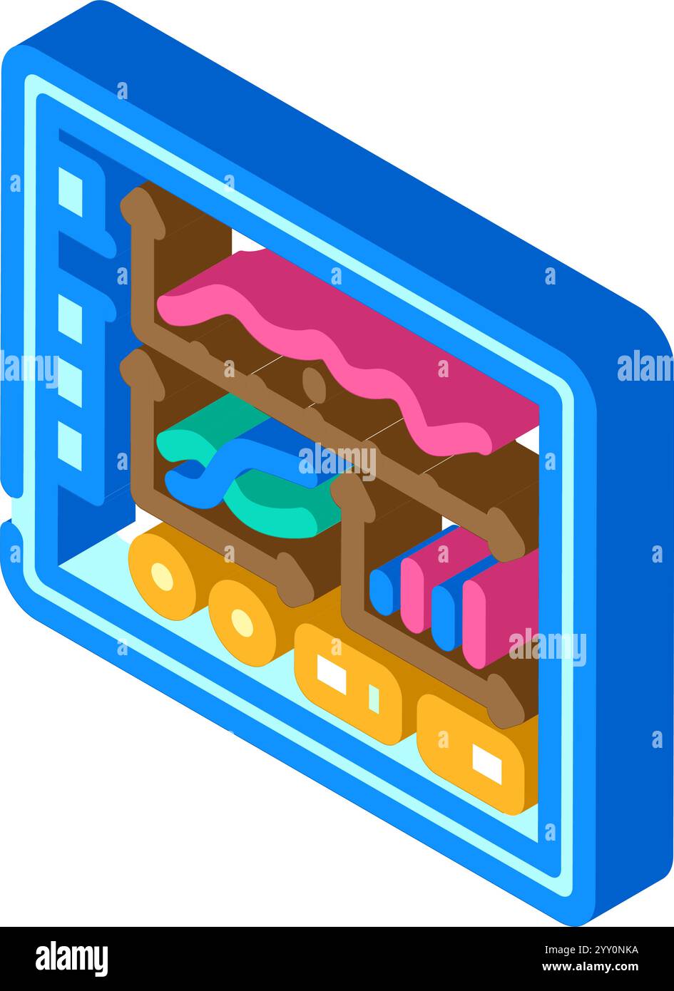 predictive maintenance dashboard industry 4 isometric icon vector ...