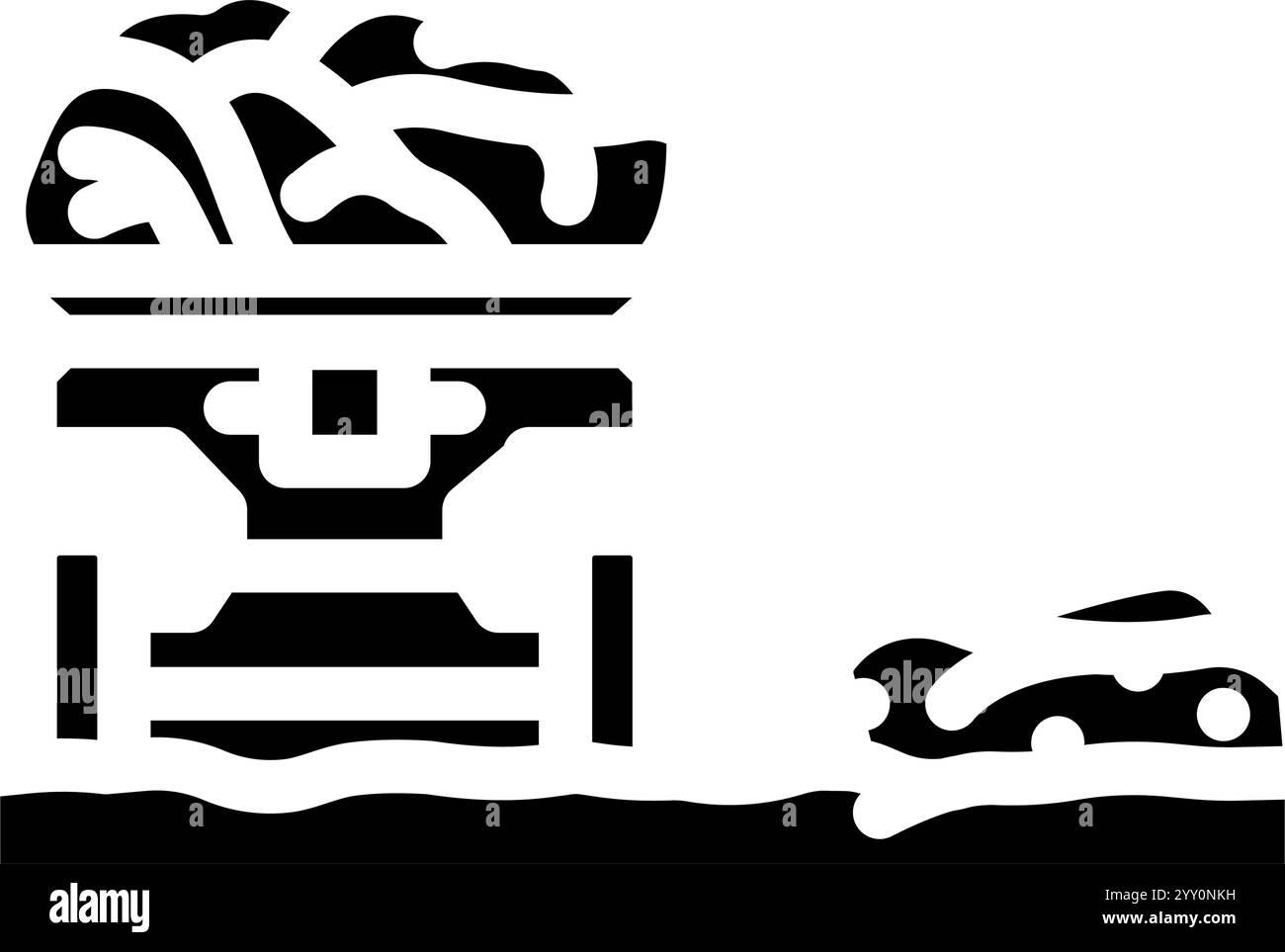 crop agri tech glyph icon vector illustration Stock Vector Image & Art ...