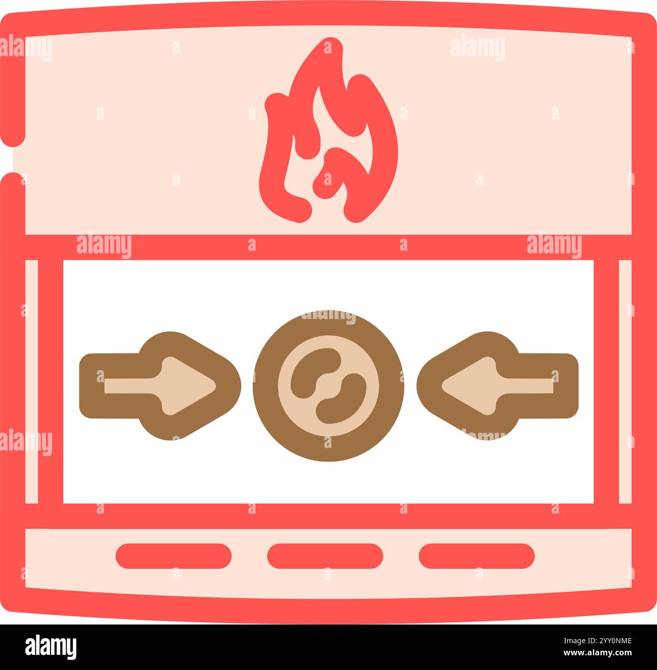 fire alarm button color icon vector illustration Stock Vector Image & Art - Alamy