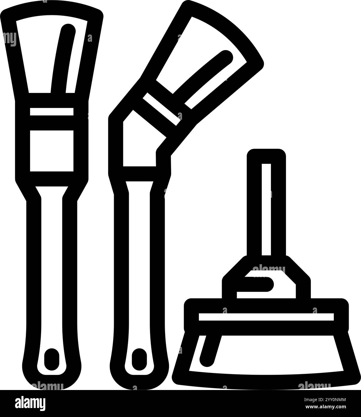 detailing brushes car care line icon vector illustration Stock Vector ...