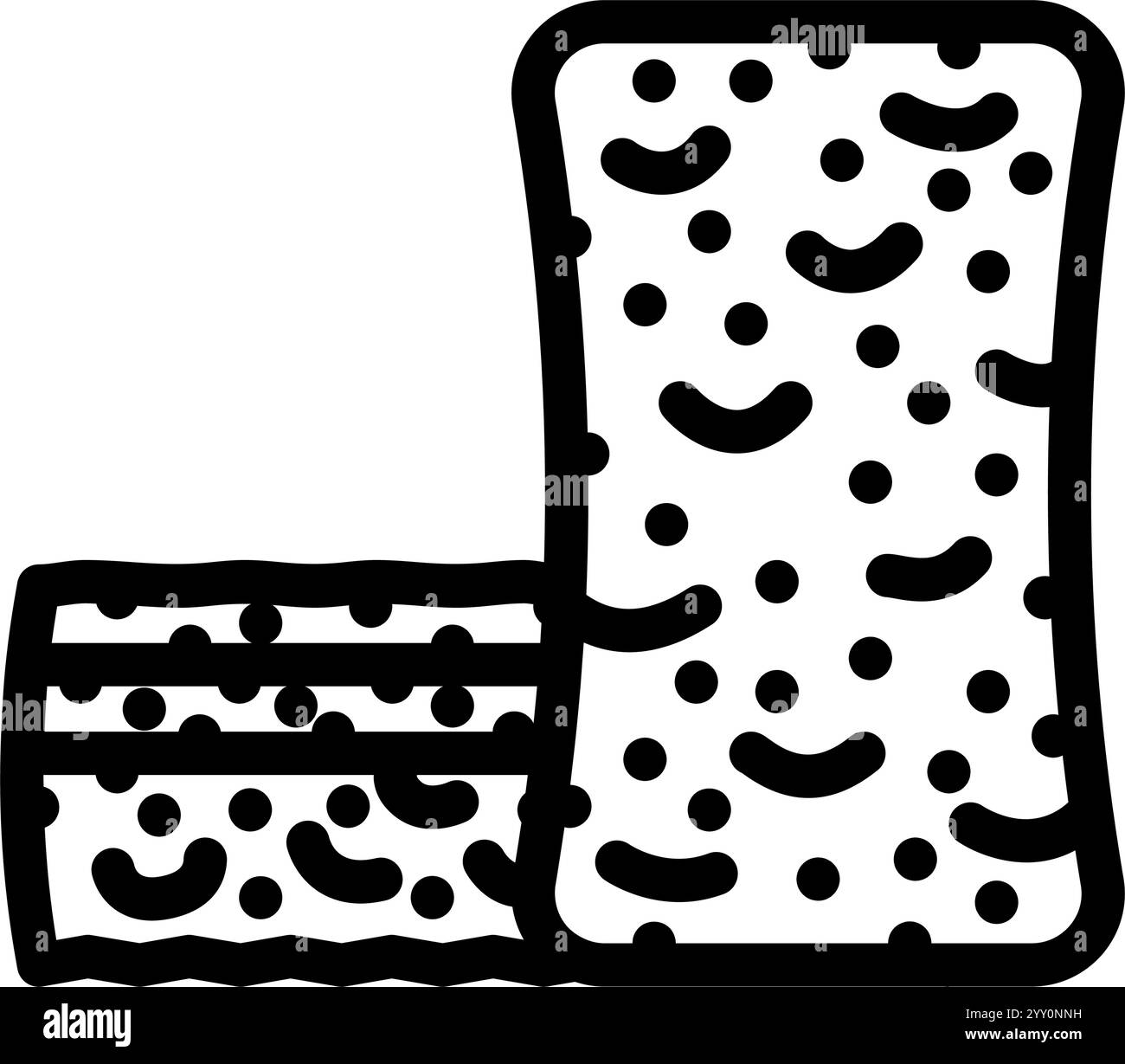 cleaning sponge bleach line icon vector illustration Stock Vector Image ...