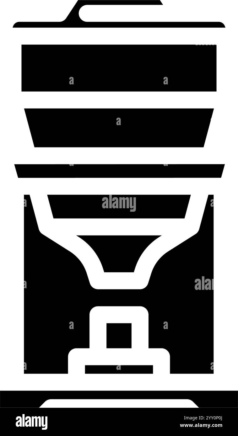 automated feeder agri tech glyph icon vector illustration Stock Vector ...