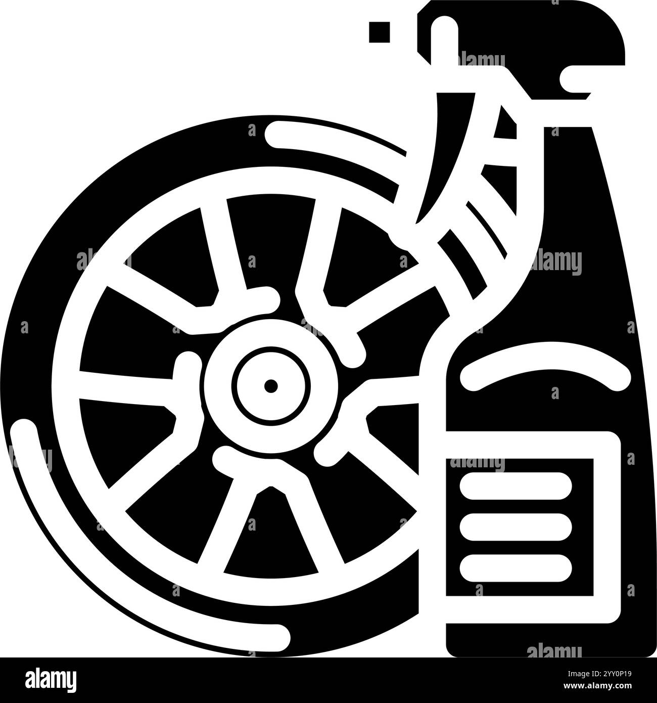 wheel cleaner car care glyph icon vector illustration Stock Vector ...
