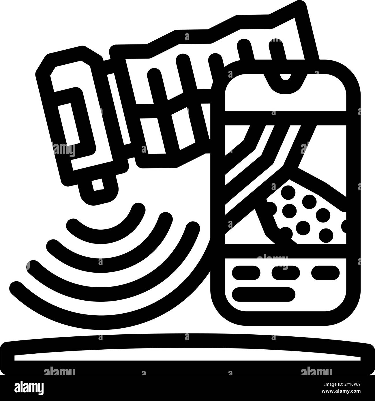 satellite for field mapping line icon vector illustration Stock Vector ...