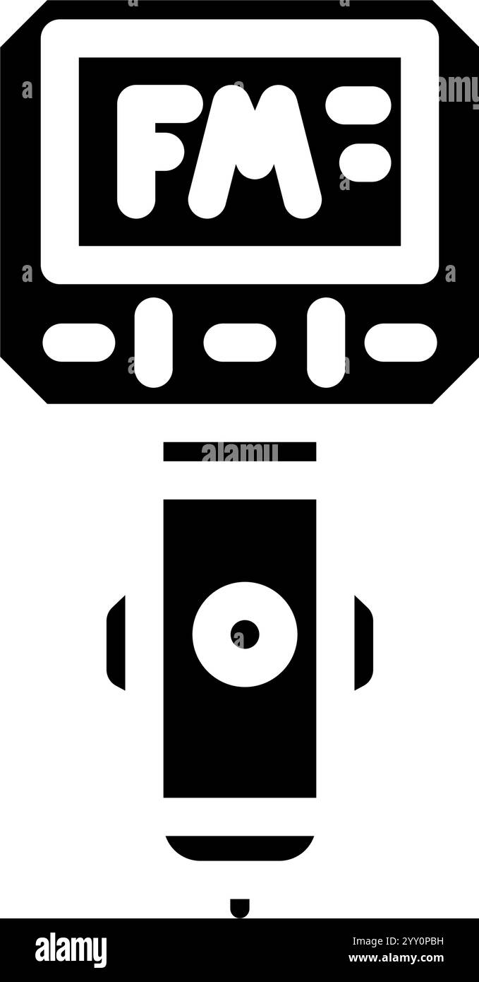 fm transmitter accessory glyph icon vector illustration Stock Vector ...