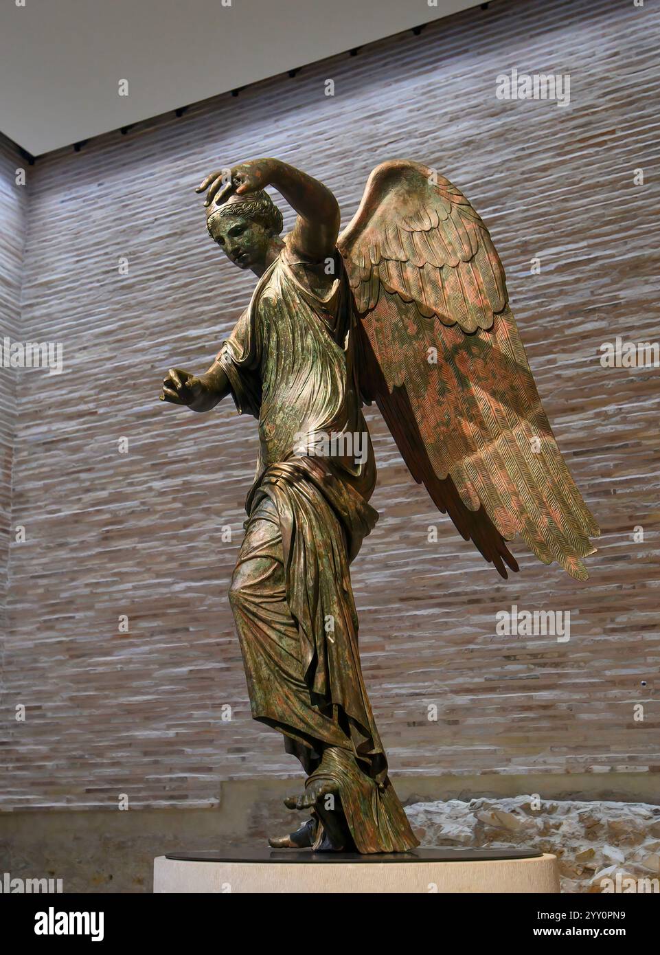 Brescia, Italy. Brixia Archaeological Park and Winged Victory, a bronze ...