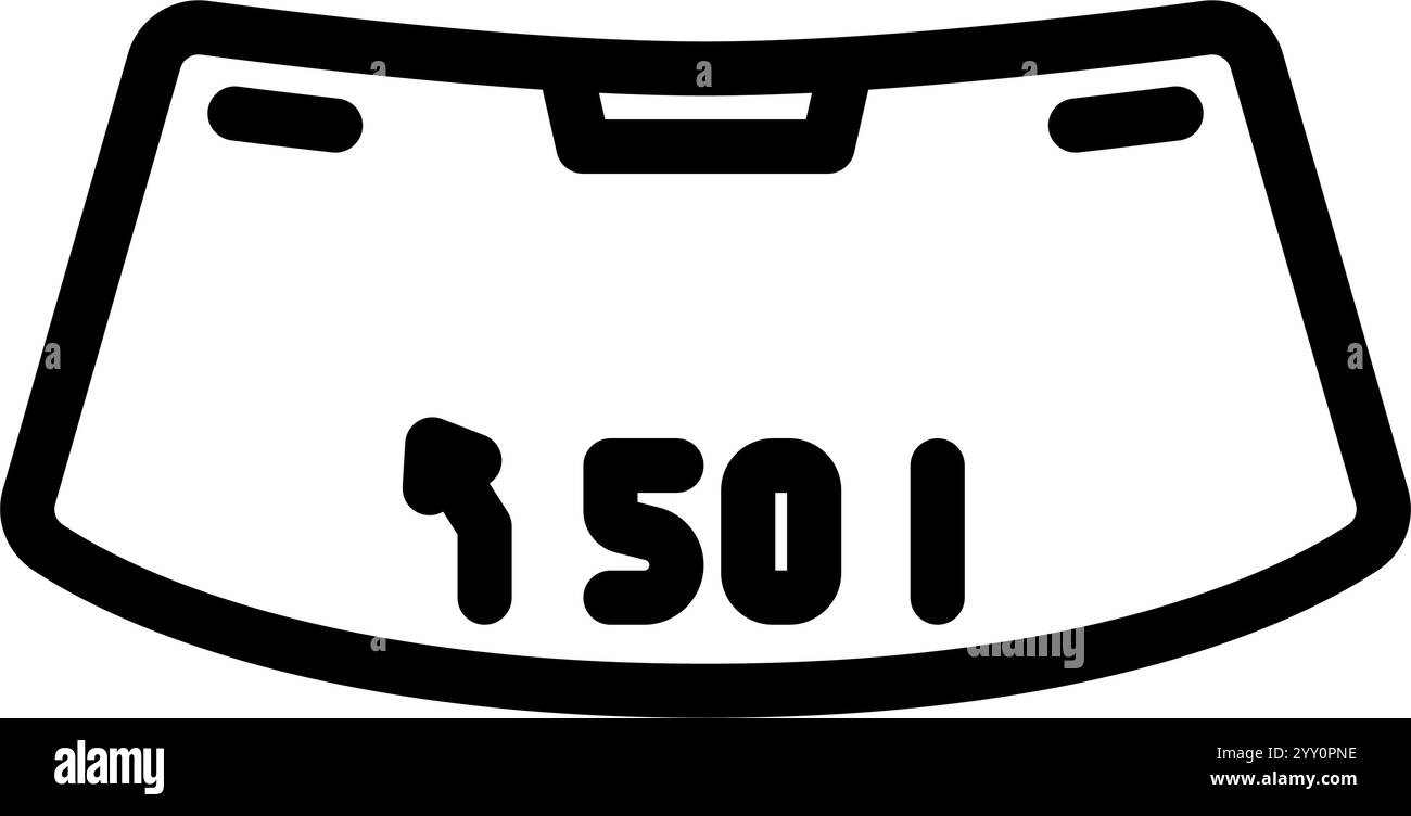 head up display hud augmented reality line icon vector illustration ...