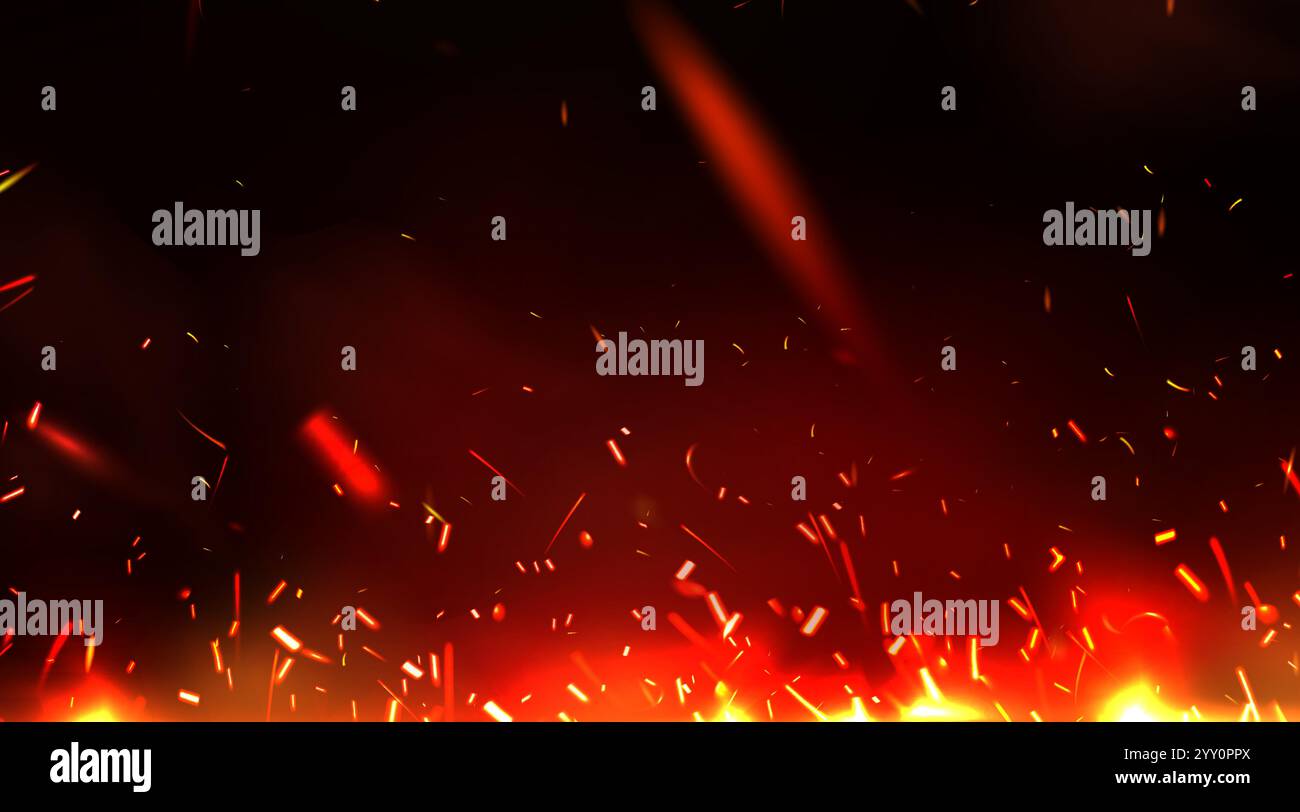 Fire embers sparks overlay Stock Vector Images - Alamy