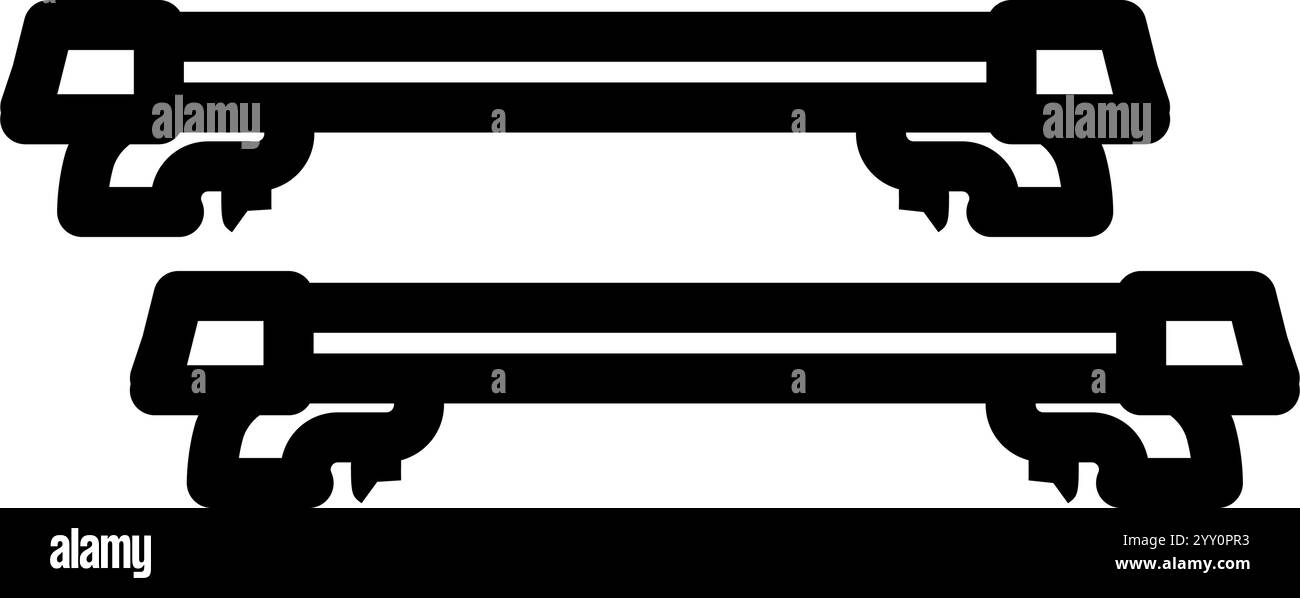 roof rack accessory line icon vector illustration Stock Vector Image ...