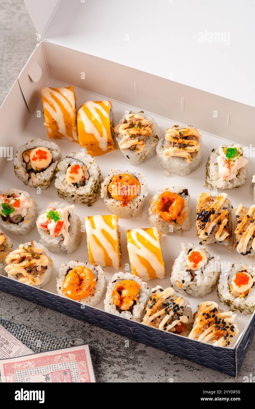 sushi is a Japanese dish of prepared vinegared rice, usually with some ...