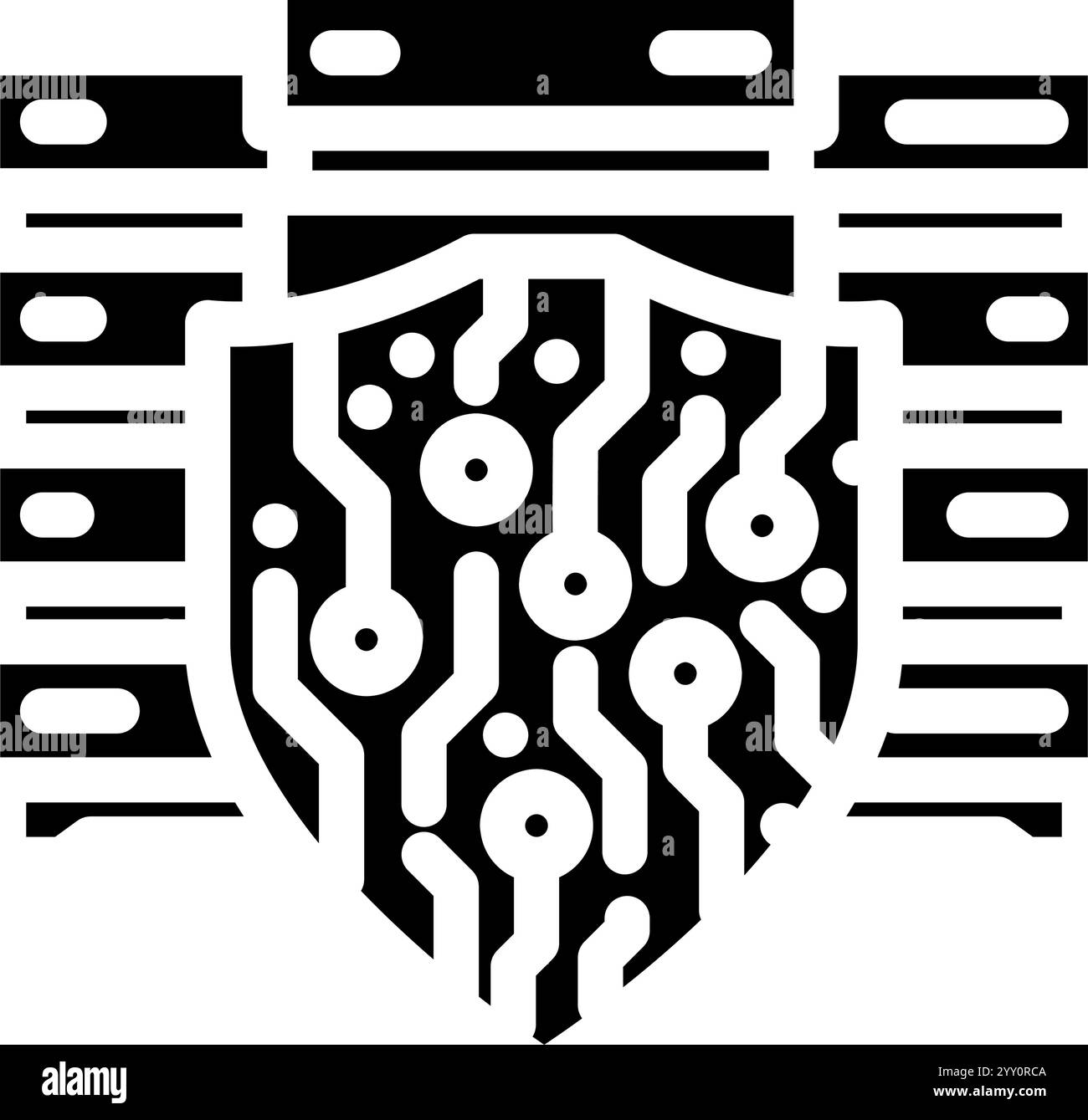 cybersecurity shield data center glyph icon vector illustration Stock ... cybersecurity shield data center glyph icon vector illustration Stock ...
