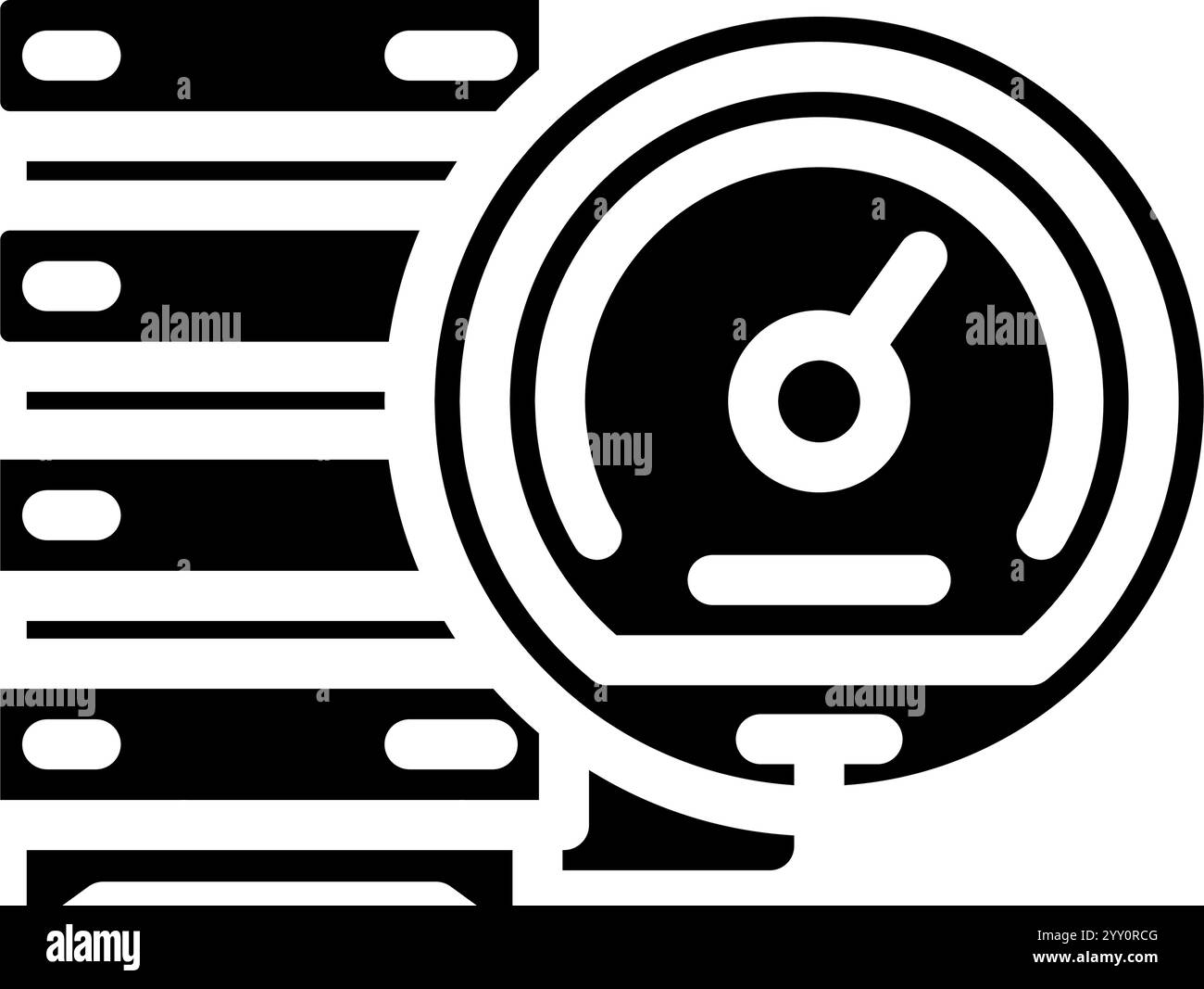 high performance computing glyph icon vector illustration Stock Vector ...