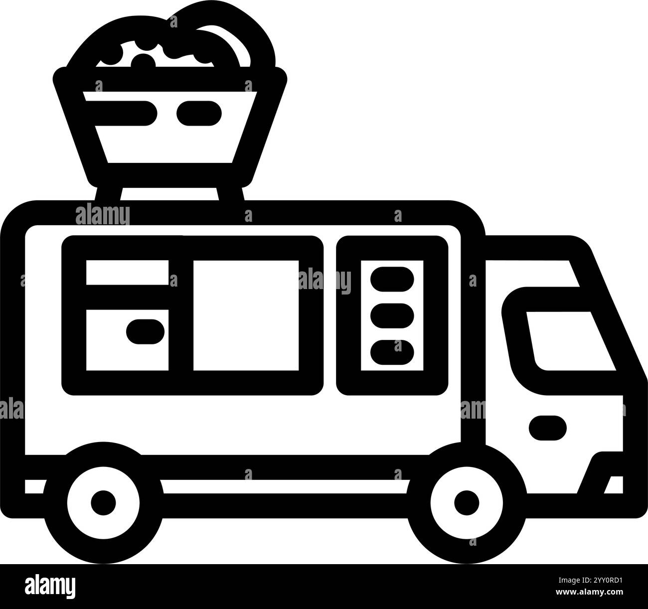 poke food truck line icon vector illustration Stock Vector Image & Art ...