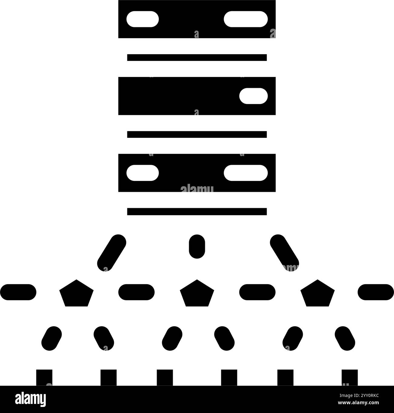 edge computing node data center glyph icon vector illustration Stock ...