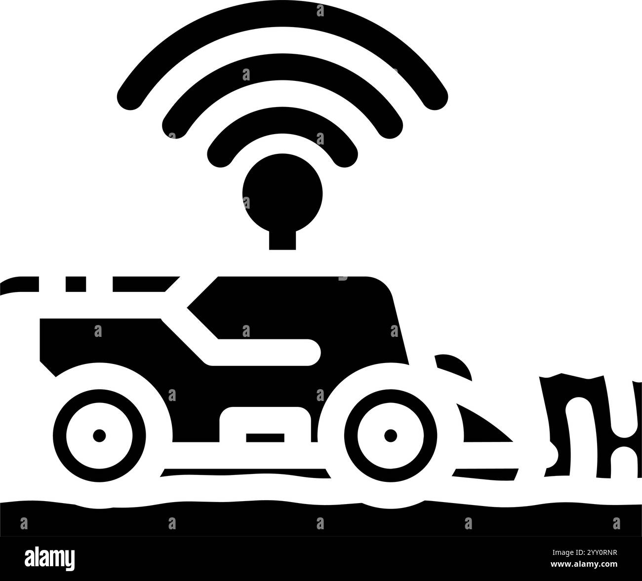 harvesting machine agri tech glyph icon vector illustration Stock ...
