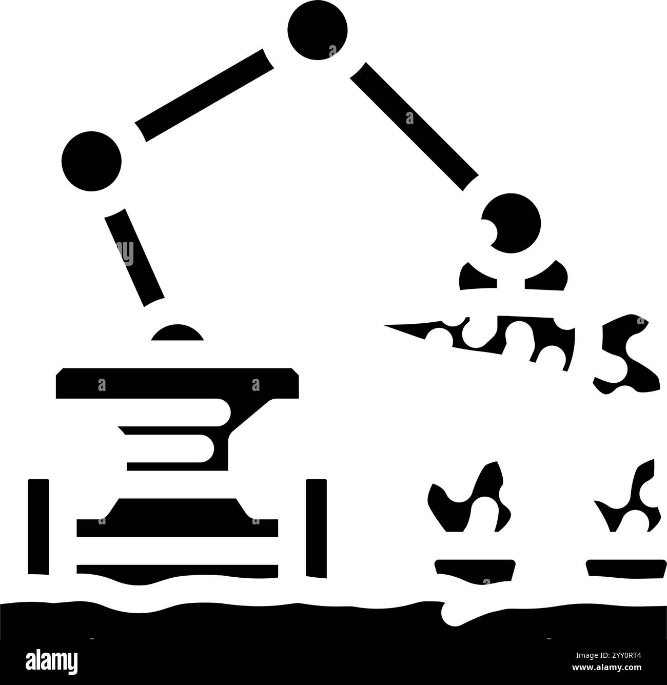 farm robot agri tech glyph icon vector illustration Stock Vector Image ...