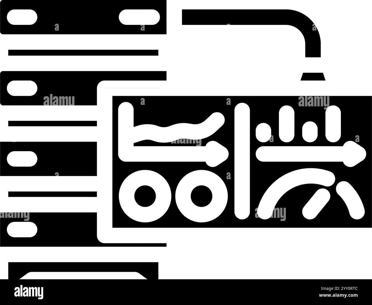 dashboard data center glyph icon vector illustration Stock Vector Image ...