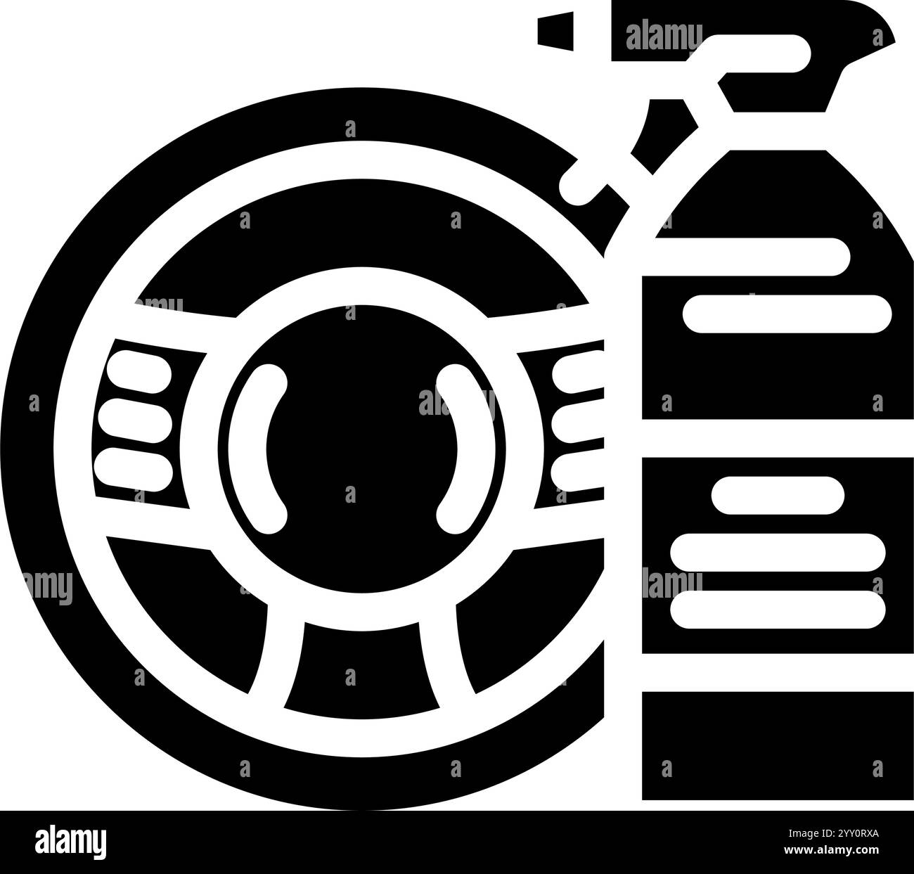 interior protectant car care glyph icon vector illustration Stock ...