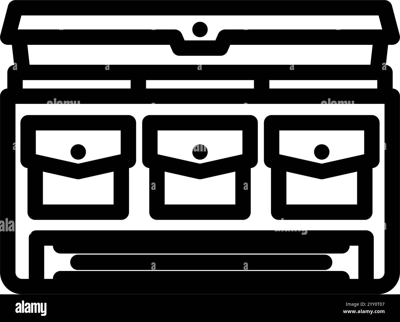 trunk organizer accessory line icon vector illustration Stock Vector ...