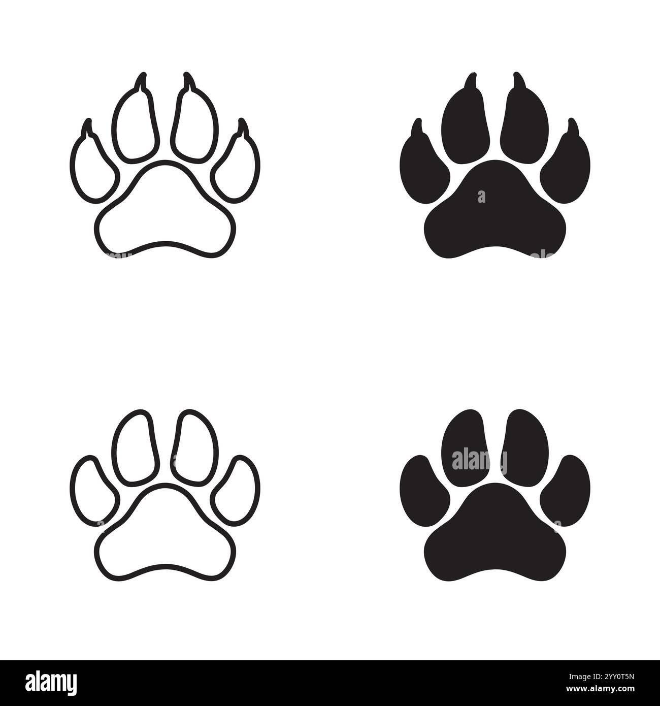 Dog footprint Stock Vector Images - Alamy