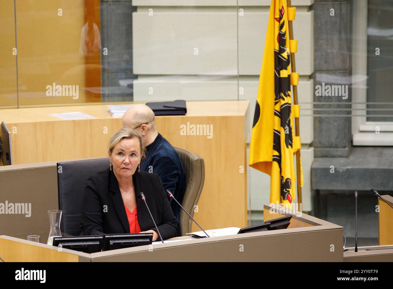 Brussels, Belgium. 18th Dec, 2024. Flemish parliament chairwoman ...