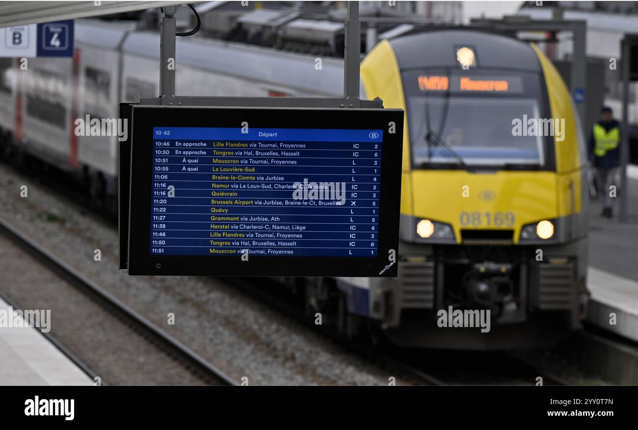 Mons, Belgium. 18th Dec, 2024. Opening of the new Mons train station ...