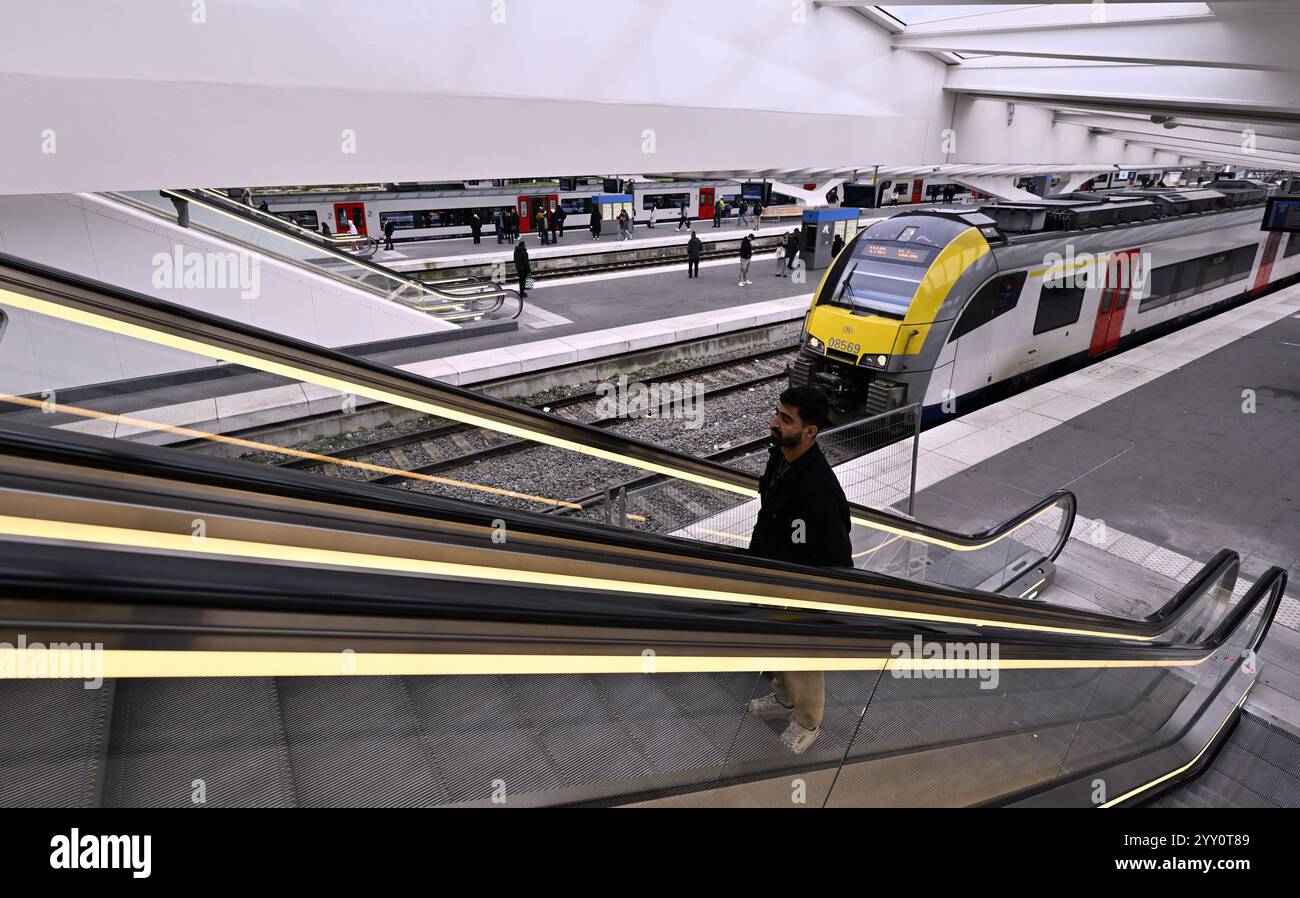 Mons, Belgium. 18th Dec, 2024. Opening of the new Mons train station ...