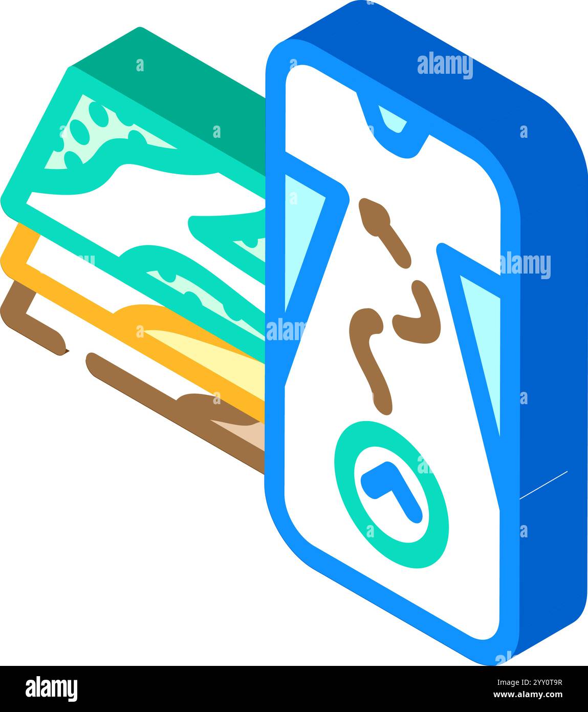 digital map overlay augmented reality isometric icon vector ...