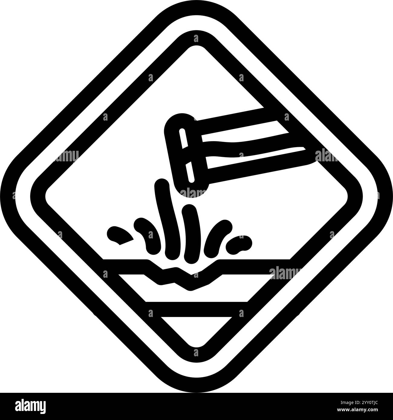 chemical safety label line icon vector illustration Stock Vector Image ...